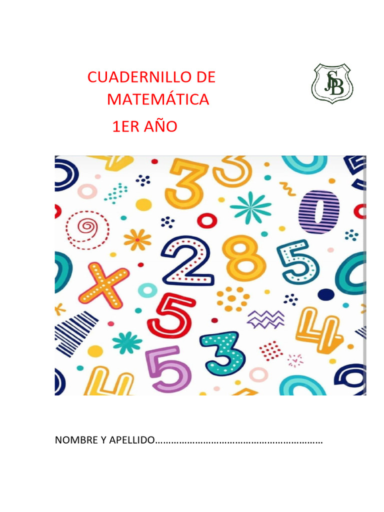 Caratula Cuadernillos Mate 1° A 6° | PDF