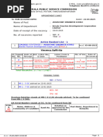 Rotation Chart - Kerala Public Service Commission, Government of Kerala ...