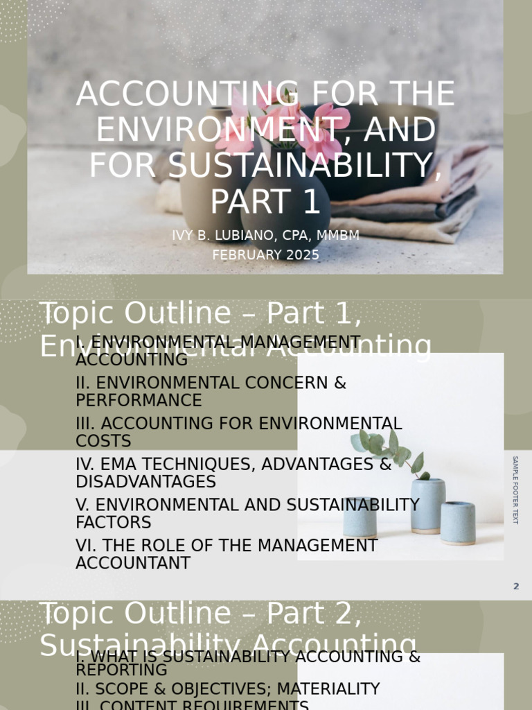 Environmental Accounting Overview | PDF | Sustainability ...