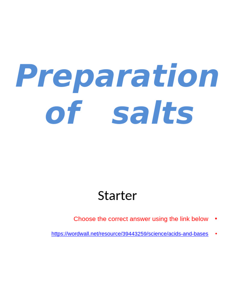 Preparation of Salts Part 2 Titration (4 ) | PDF | Sodium Hydroxide ...