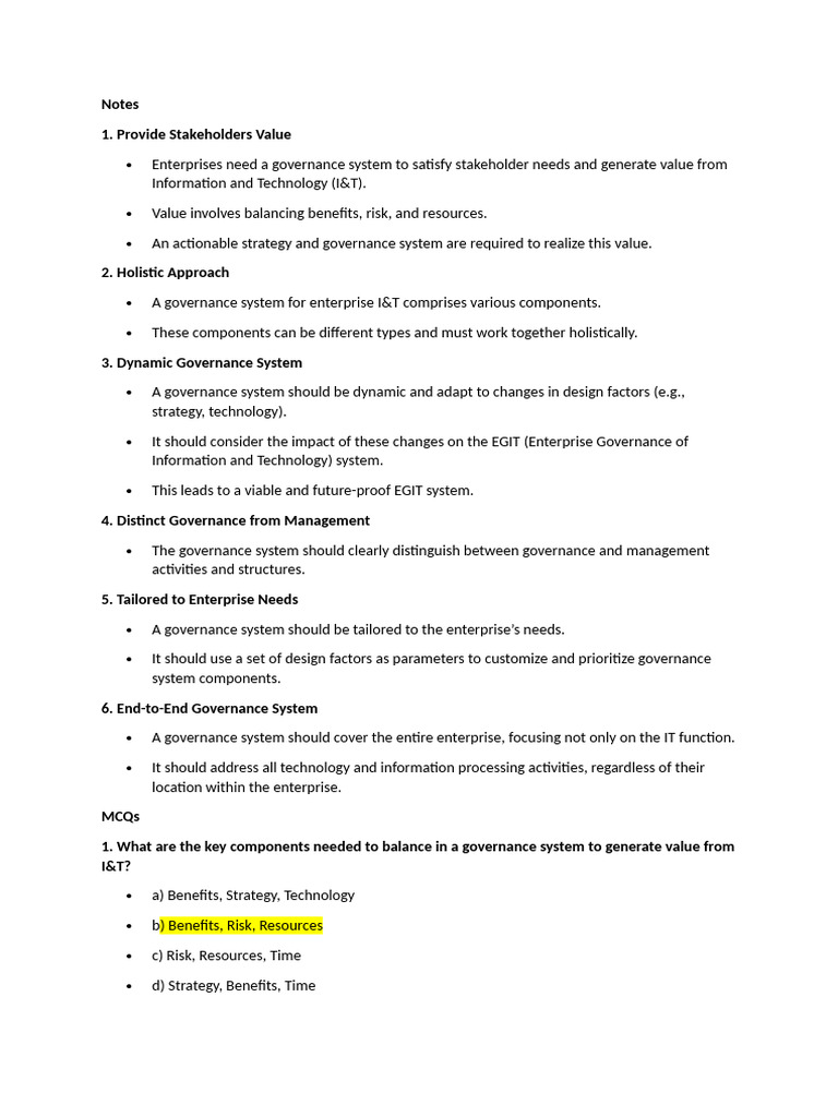 IT Governance and ITIL 4 Framework Overview | PDF | Computer Security ...
