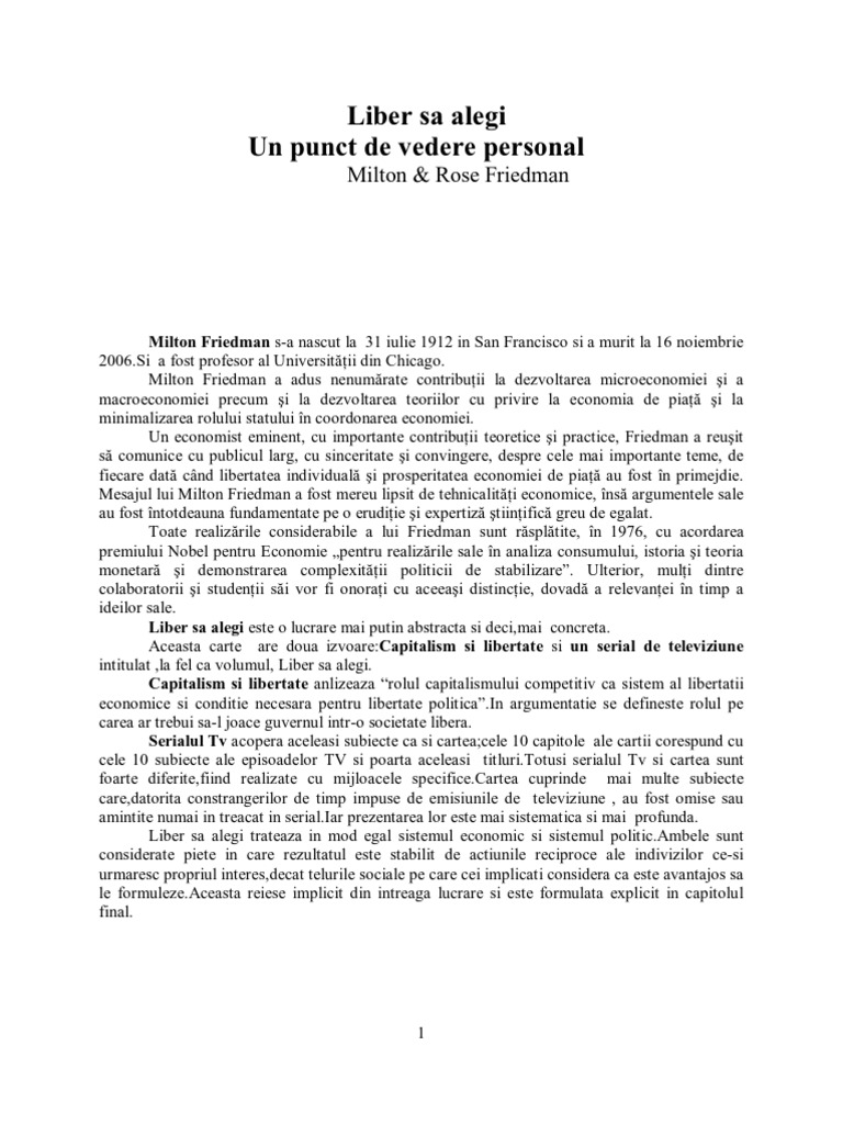 Recenzie Liber Sa Alegi | PDF