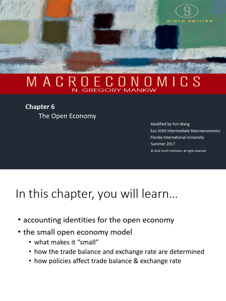 Open Economy Macroeconomics Overview | PDF | Balance Of Trade ...