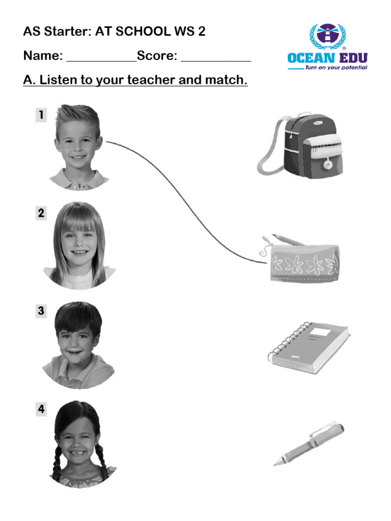 As Starter at School WS 2 | PDF