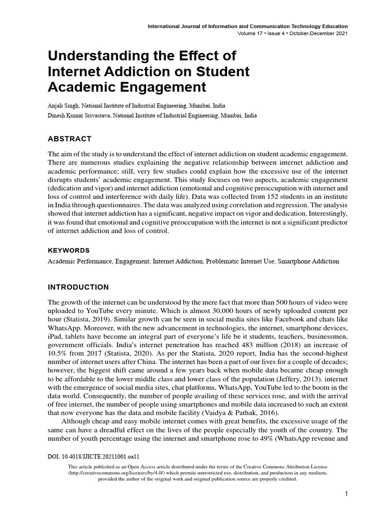 Understanding the Effect of Internet Addiction on | PDF | Internet ...