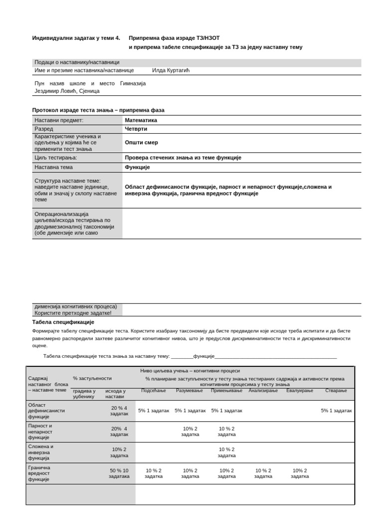 T4 Zad Tabela Specifikacije | PDF