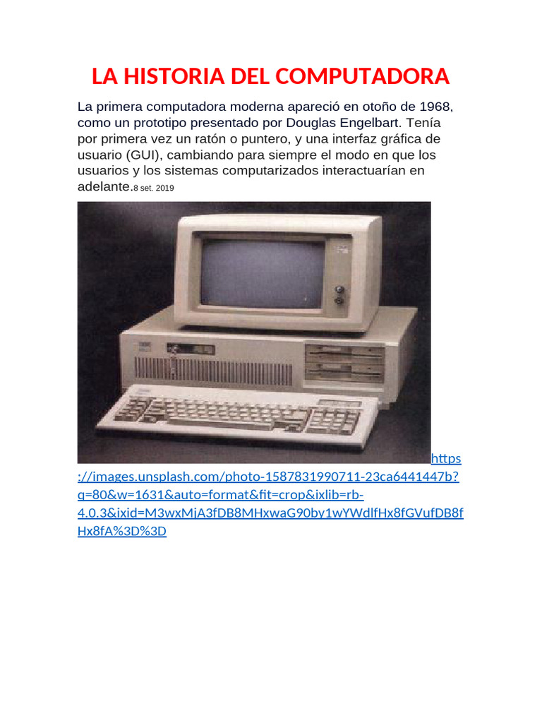 La Historia Del Computadora | PDF