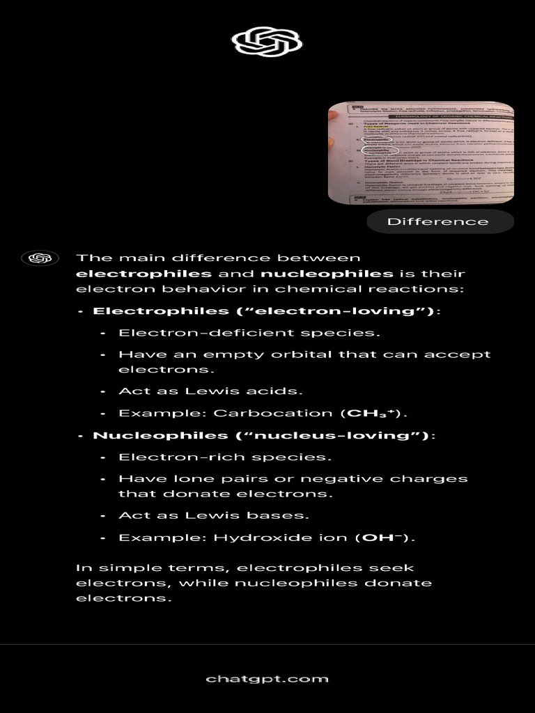 Electrophile and Nucleophile | PDF