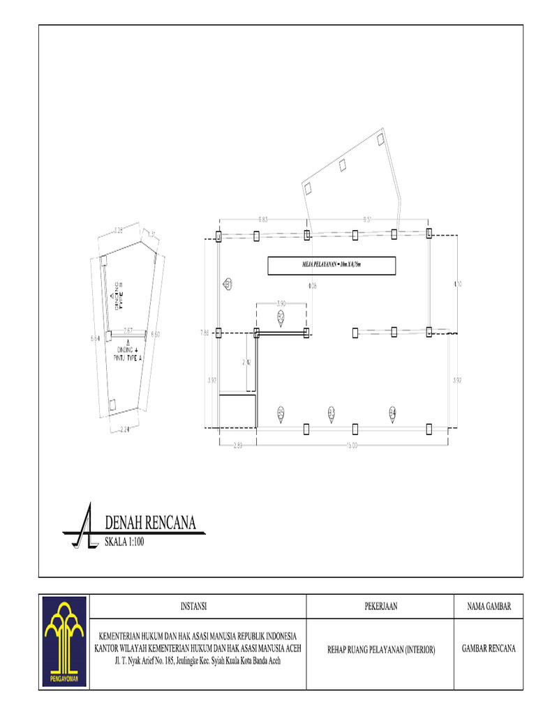 GAMBAR REHAB RUANG PELAYANAN (INTERIOR) .Ok | PDF