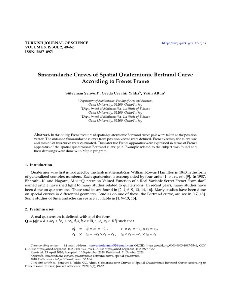 Smarandache Curves of Spatial Quaternionic Bertrand Curve According To ...