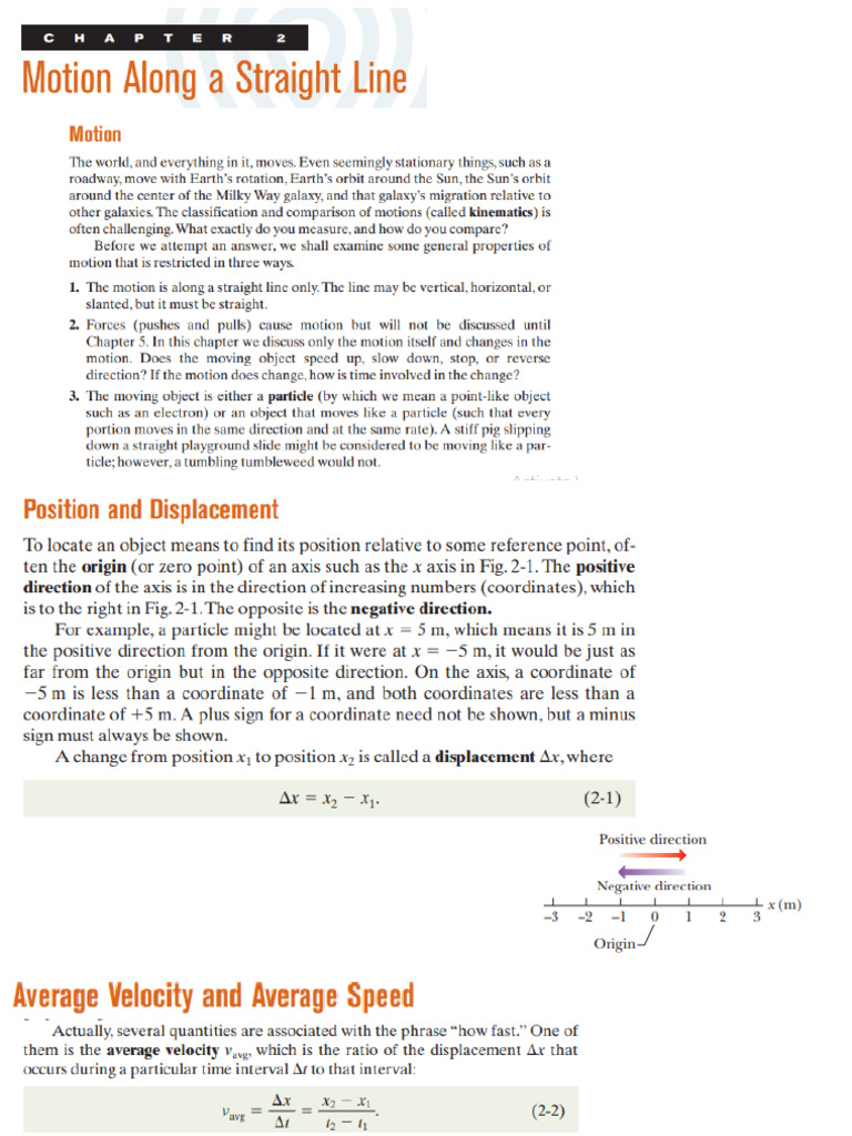 Ch-2 - Motion in 1D in 2D | PDF