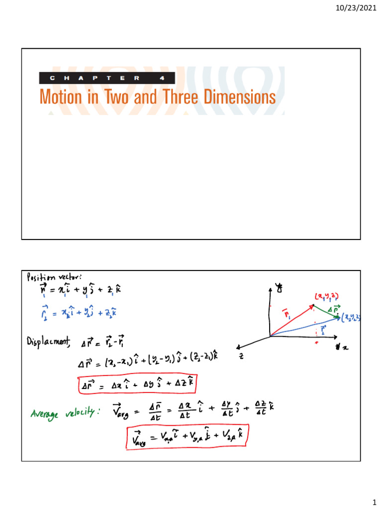 Lecture - 2D Motion - Ch4 - 2 | PDF