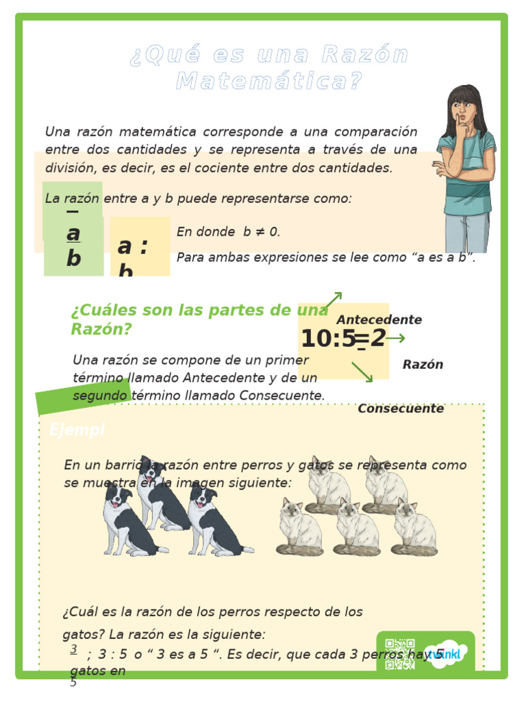 Poster Que Es Una Razon Matematica - Ver - 1 | PDF