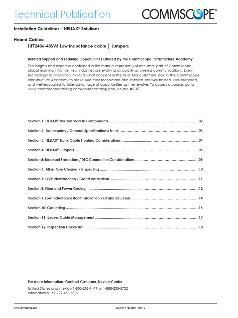 Heliax Fiberfeed Solutions Hybrid Cables hft2406 48sv3 Low Inductance ...