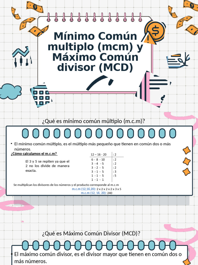 Mínimo Común Múltiplo y Máximo Común Divisor | PDF