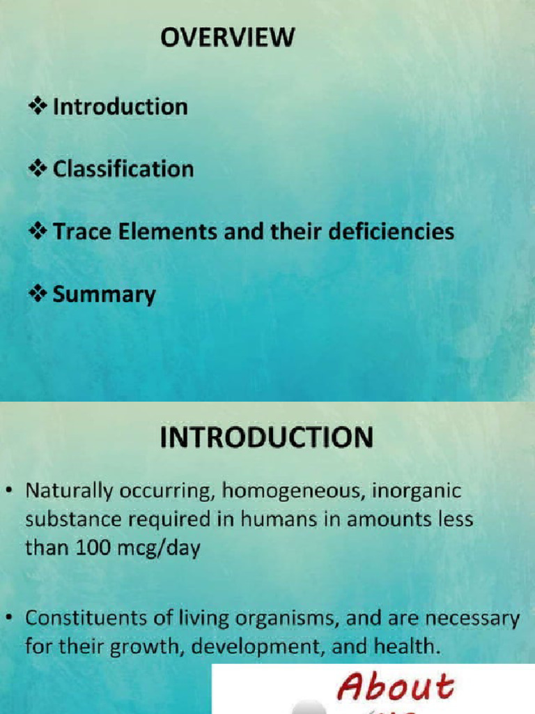 Trace Elements | PDF