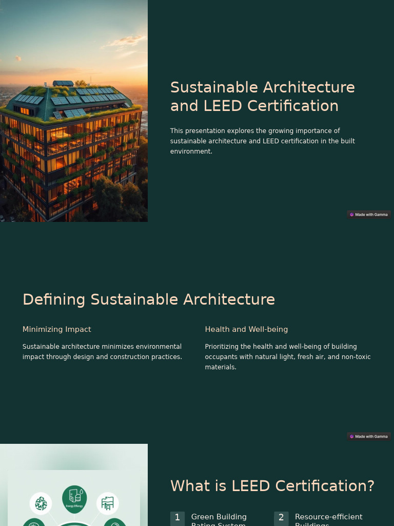 Sustainable Architecture and LEED Certification | PDF | Green Building | Sustainable Architecture