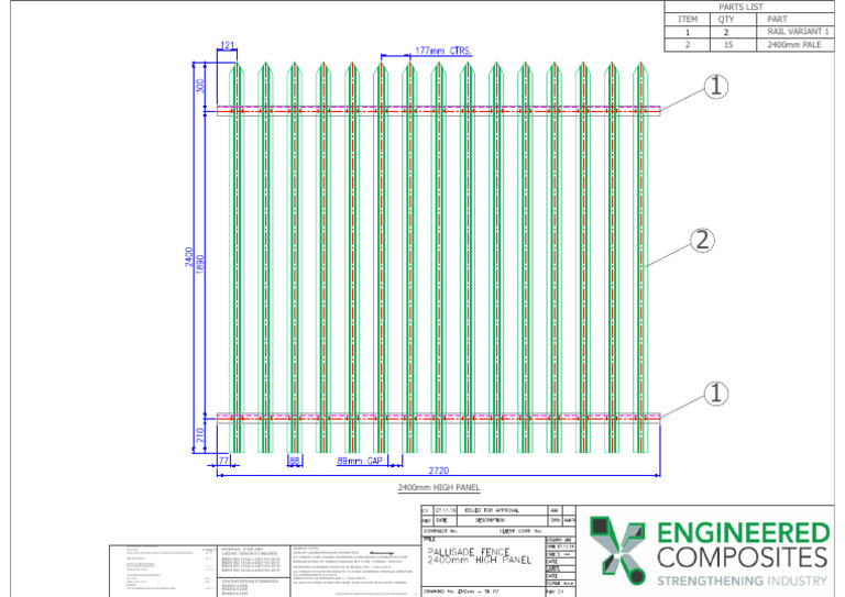 2400mm Fence Panel Specifications | PDF | Engineering Tolerance | Screw