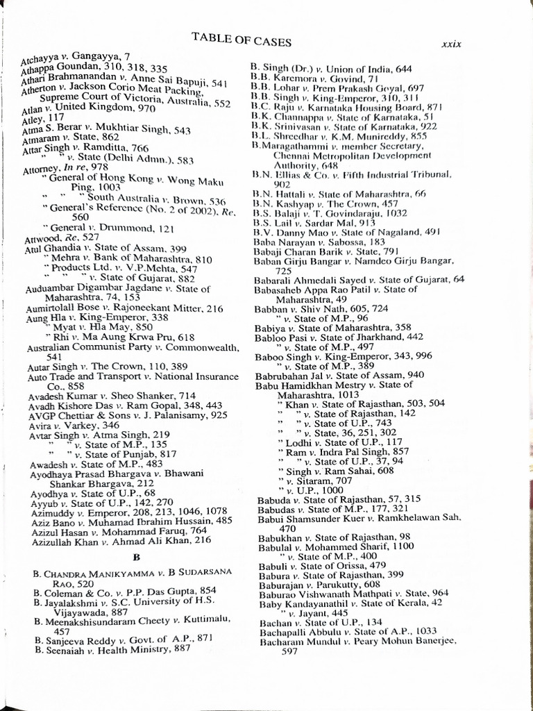 Table of Cases 5 | PDF