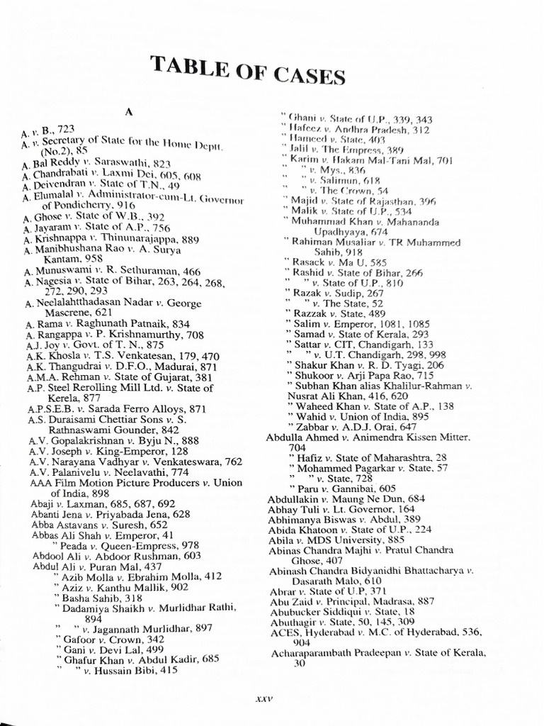 Table of Cases 1 | PDF