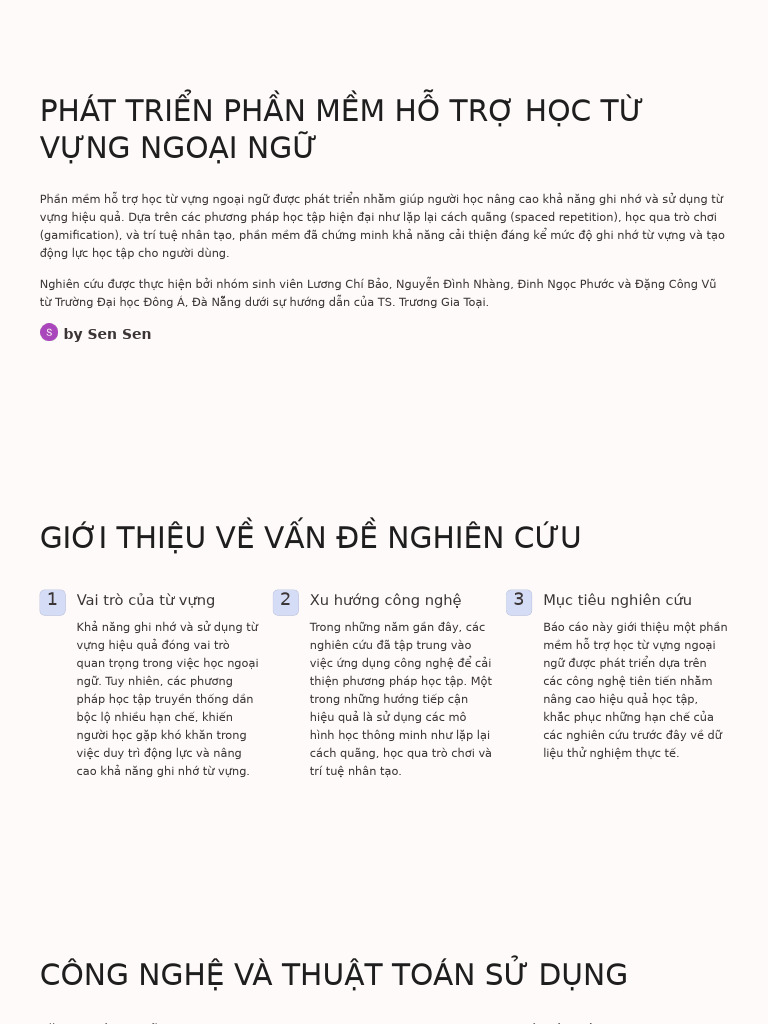 Phat Trien Phan Mem Ho Tro Hoc Tu Vung Ngoai Ngu | PDF