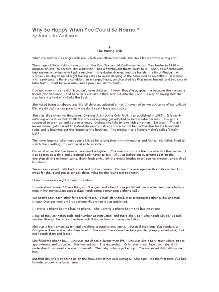 Why Be Happy When You Could Be Normal? | PDF | Narrative | Love