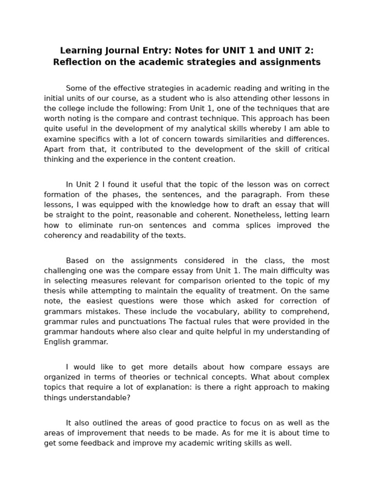 Learning Journal Unit 2 | PDF