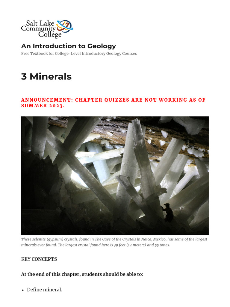 Chemistry of Minerals and Elements | PDF | Minerals | Chemical Elements