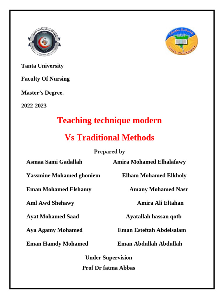 Traditional Versus Modern | PDF | Learning | Simulation