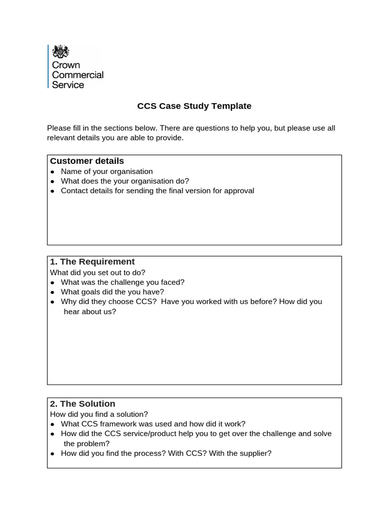 Case Study Template For Customers 5 | PDF