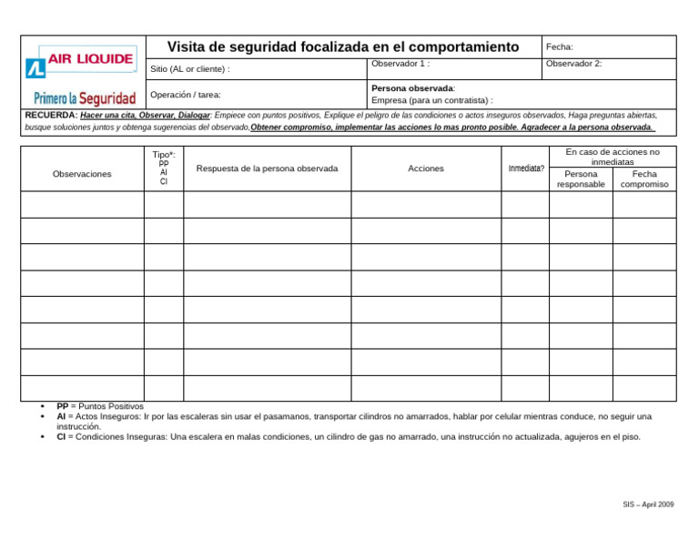 Copia de BSV Template - V0 - 2009 - SIS | PDF