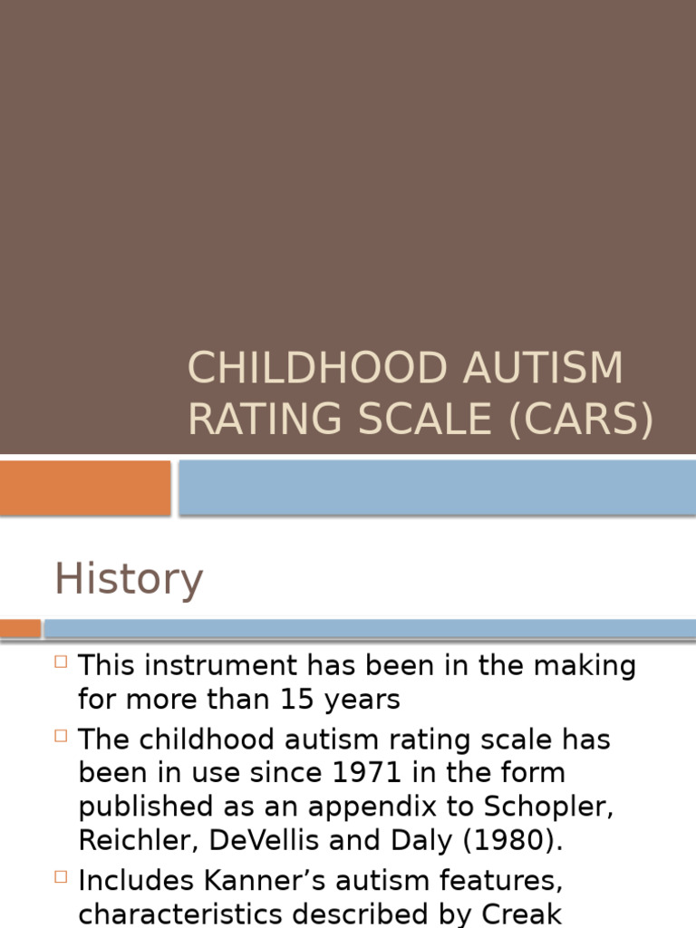 Childhood Autism Rating Scale (CARS) (1) | PDF | Autism | Validity ...
