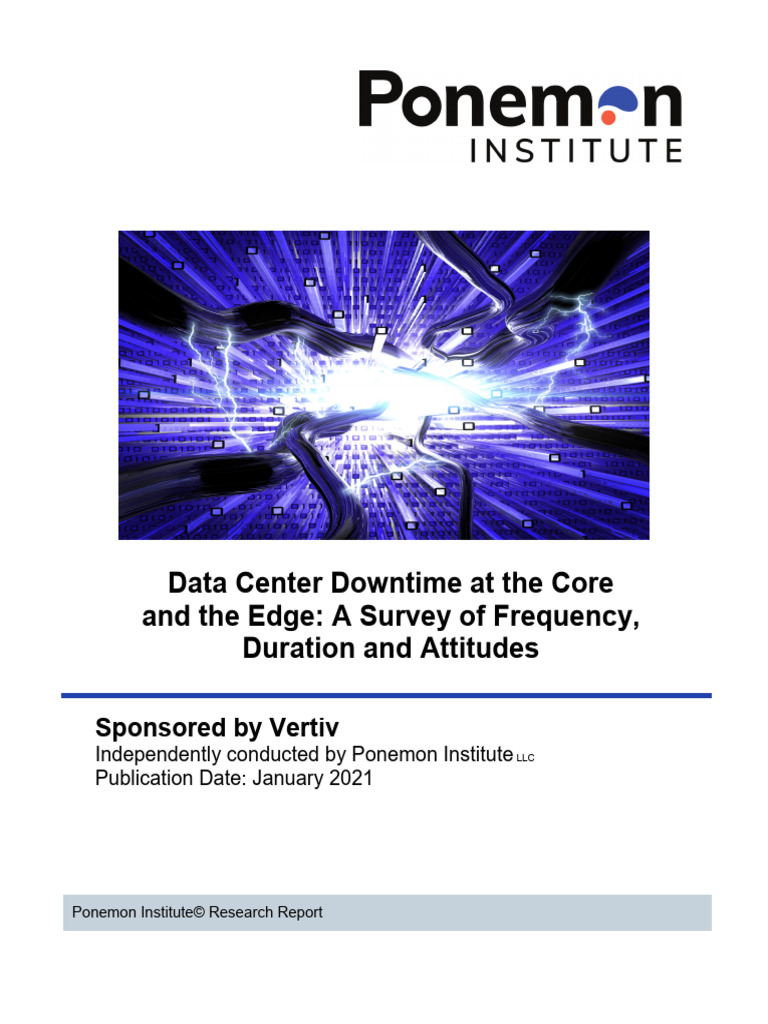 Vertiv Ponemon Data Center Downtime Survey Report - 321974 - 0 | PDF | Data Center | Computing