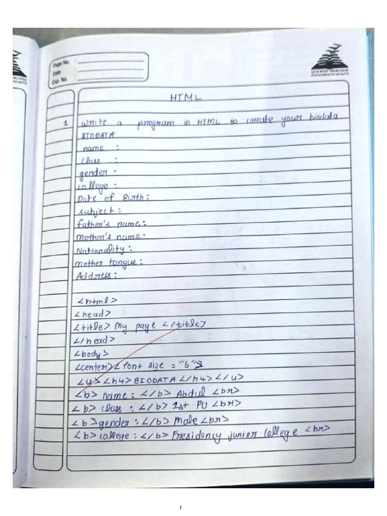 2nd Puc Computer Record | PDF