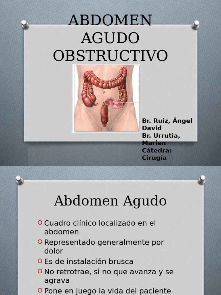 Abdomen Agudo Obstructivo Final | PDF | Enfermedades y trastornos | Especialidades Medicas