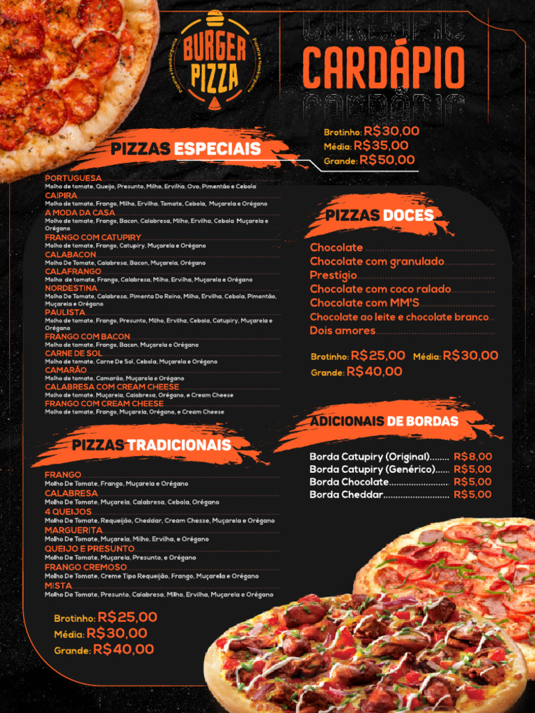 Cardápio de pizzas | PDF
