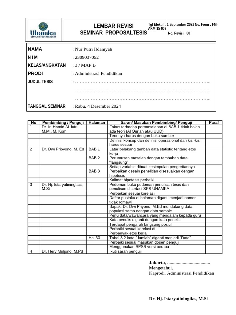 Form Revisi Ifda | PDF