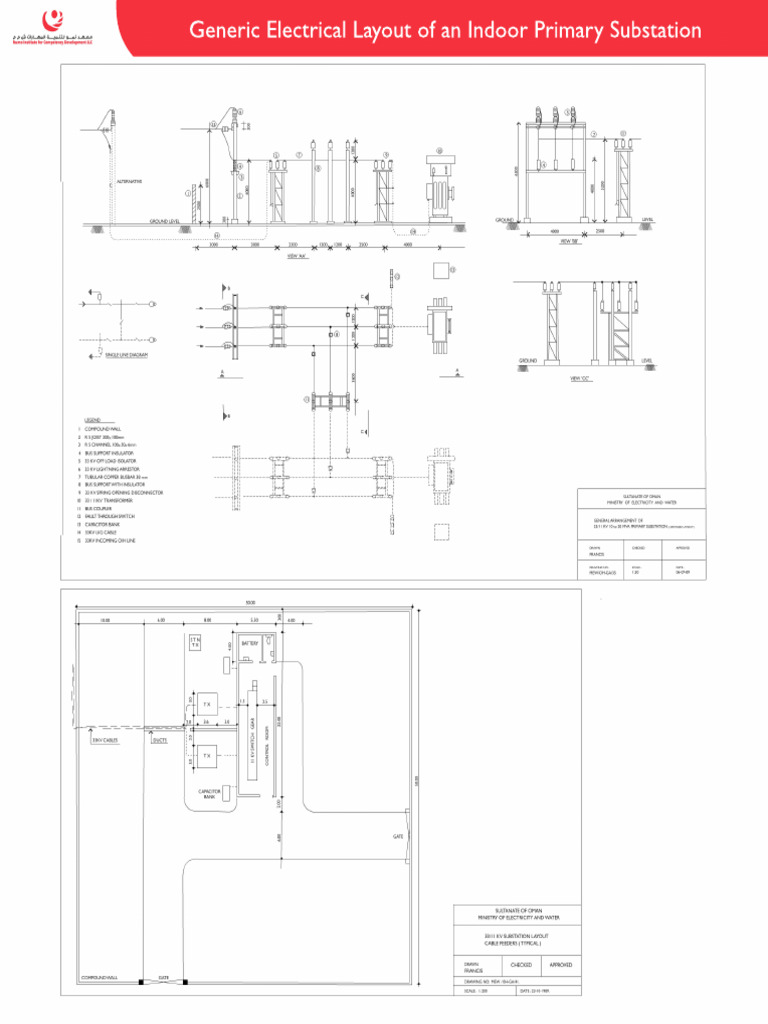 Generic Electrical Layout of An Indoor Primary Substation | PDF