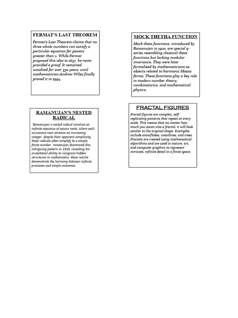 Ramanujan's Mock Theta Functions | PDF