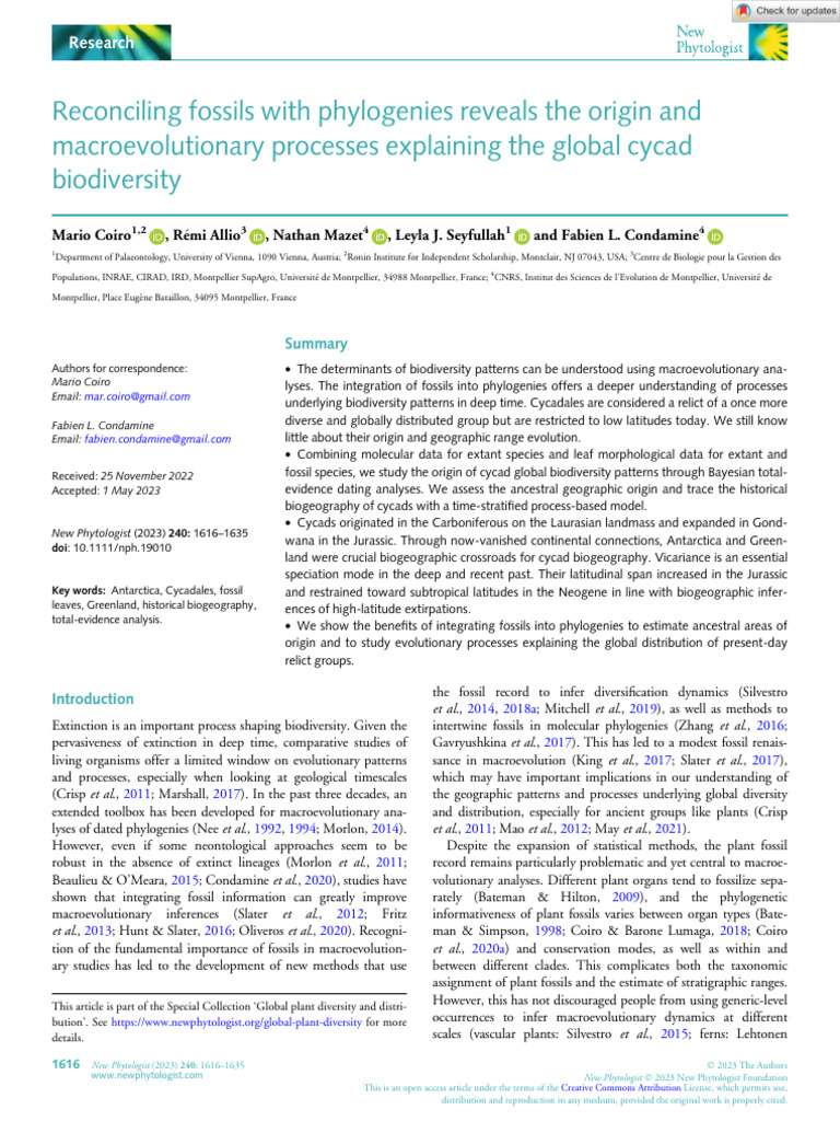 Reconciling fossils with phylogenies reveals the origin and macroevolutionary processes ...