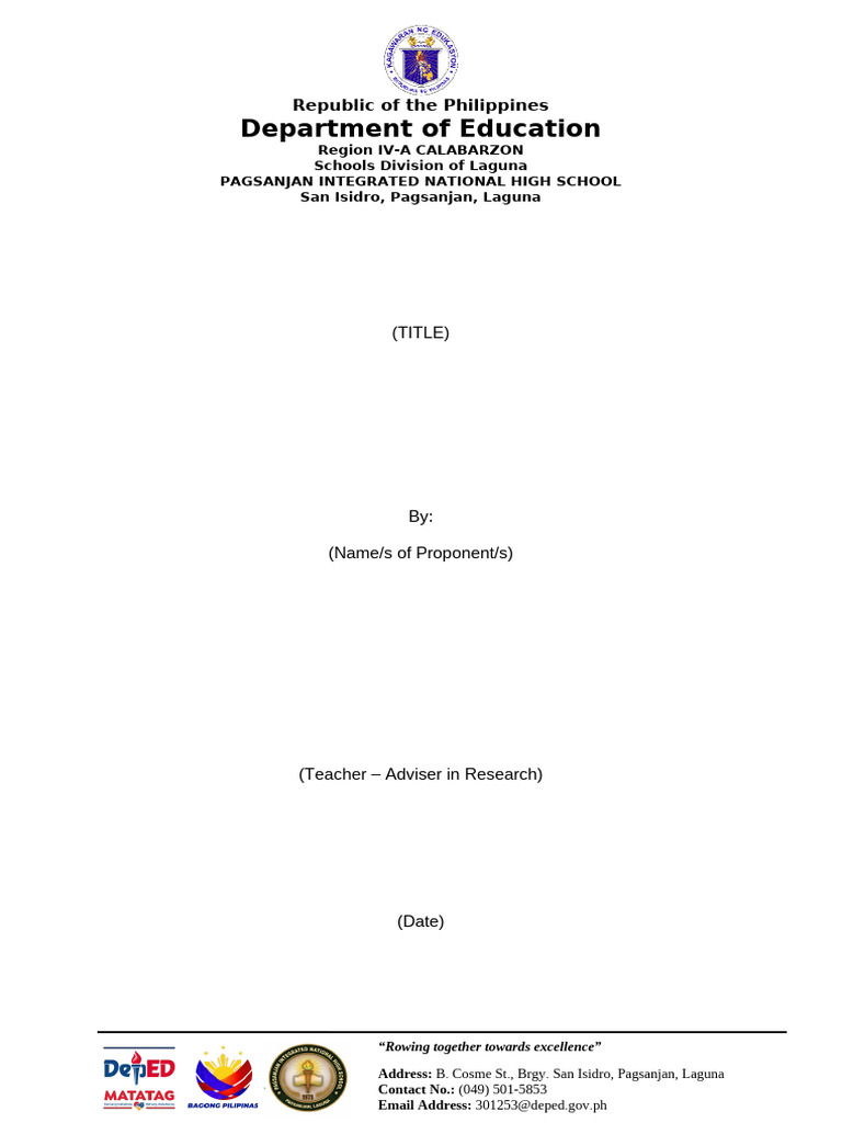 Front Page Format | PDF