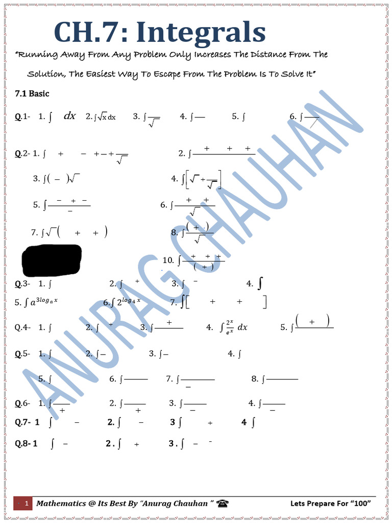 Integration Sheet | PDF