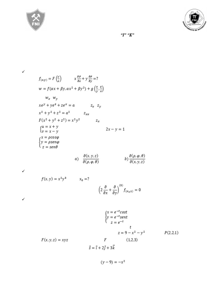 Práctica 2 Mat1102 I-K 2025-1 | PDF | Velocidad | Geometría euclidiana