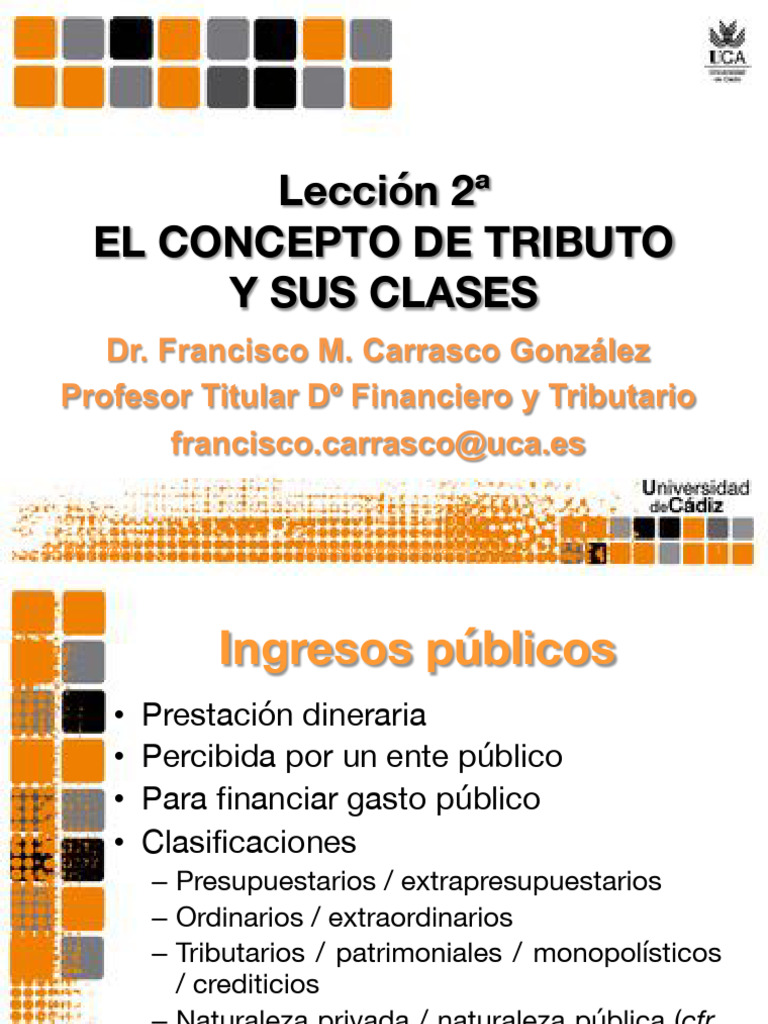 Tributo y Sus Clases | PDF | Impuestos | Economias