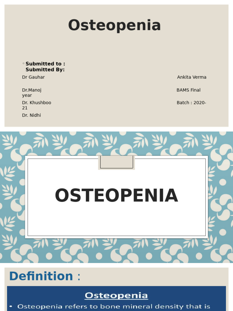 Ankita Verma (Osteopenia) | PDF