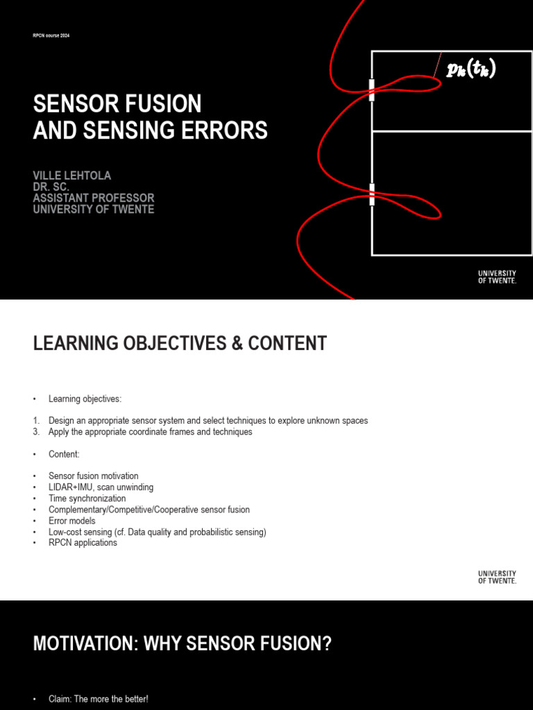 Lecture RPCN Sensor Fusion VL | PDF