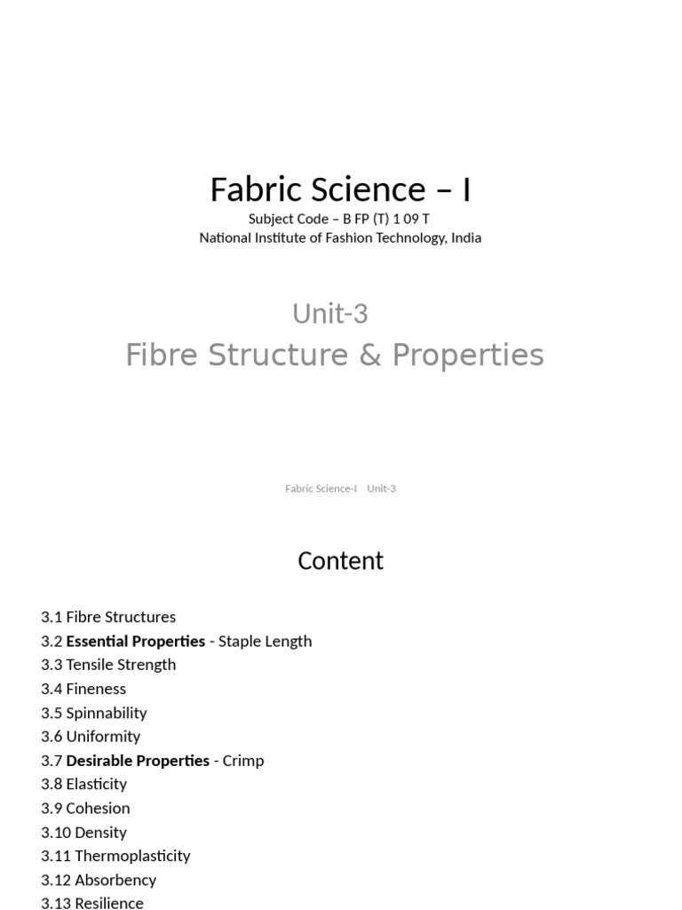 Understanding Fibre Structure and Properties | PDF | Textiles | Fibers