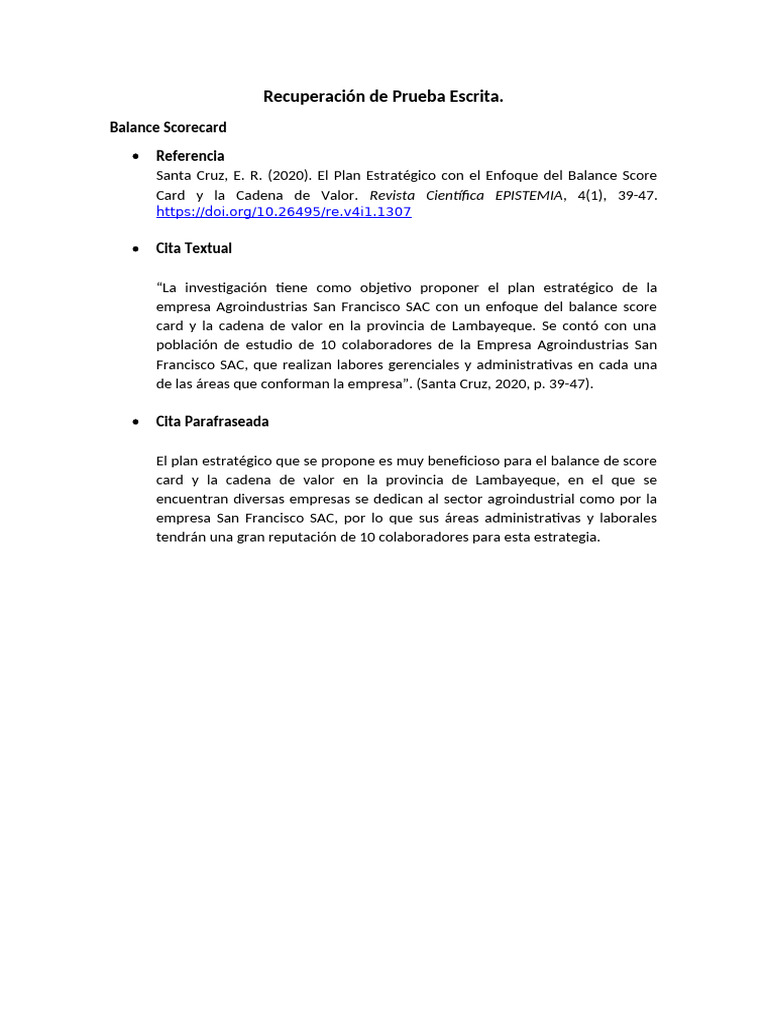 Recuperación de Prueba Escrita | PDF