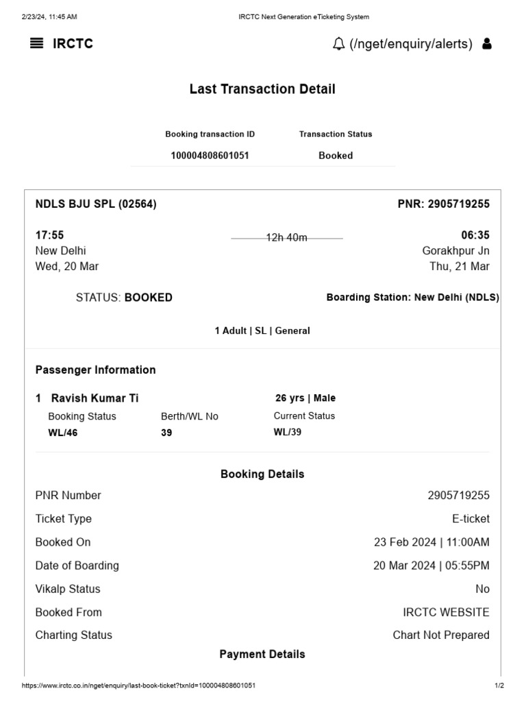 IRCTC Next Generation Eticketing System3 | PDF | Government Of India | Economy Of India