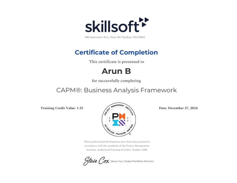 CAPM® - Business Analysis Framework | PDF